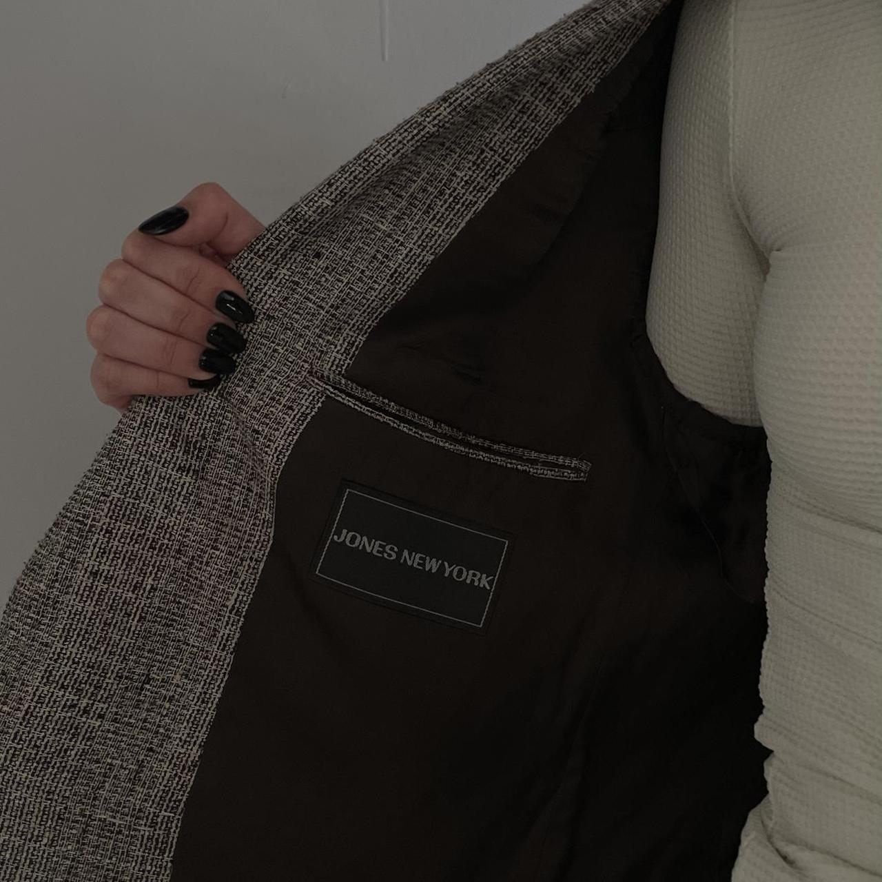 Jones New York Women's Brown and Black Tailored-jackets | Depop