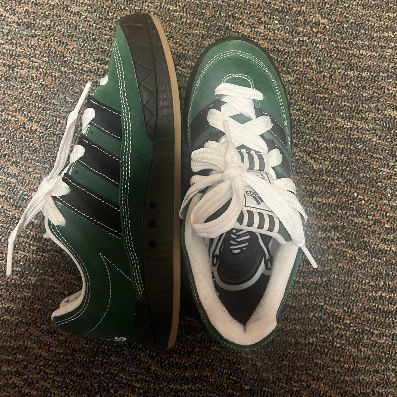 adidas Originals YNUK Adimatic sneakers in green.... - Depop