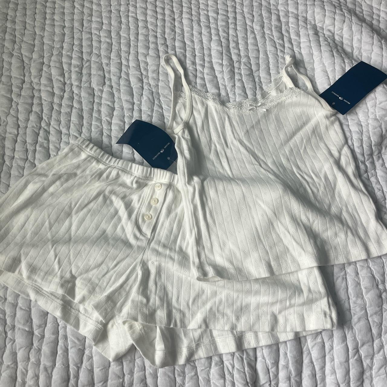 Brandy Melville pointelle lace pj set New with... - Depop
