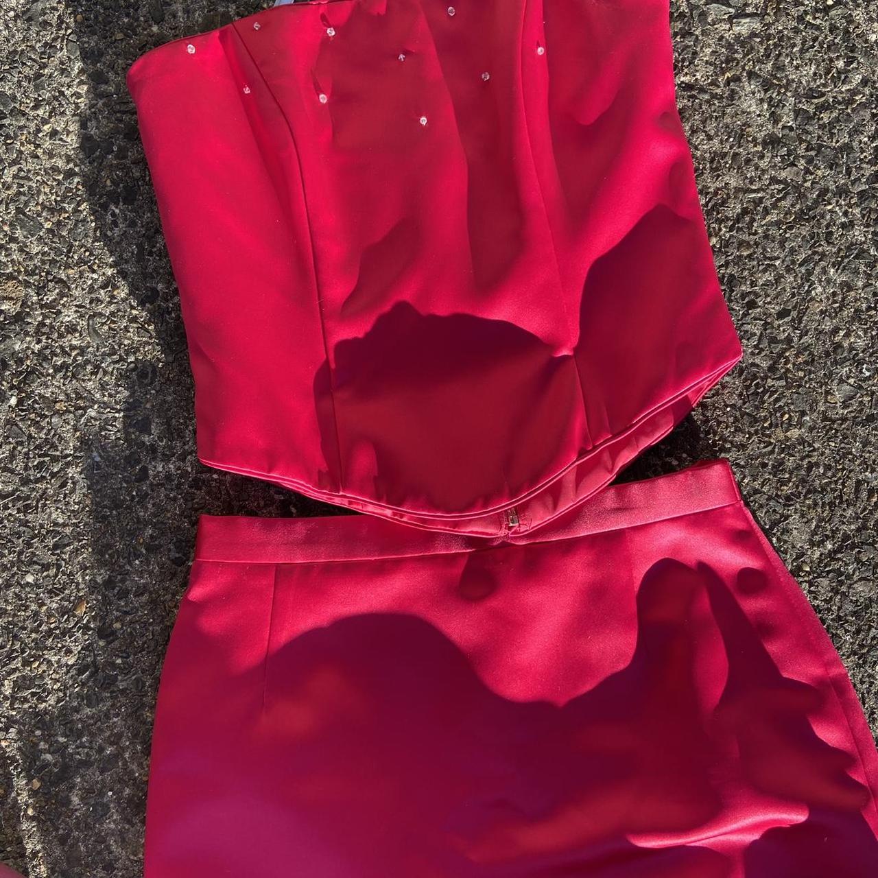 genuine vintage 90s prom set 🫶🏼 deep magenta / pink... - Depop