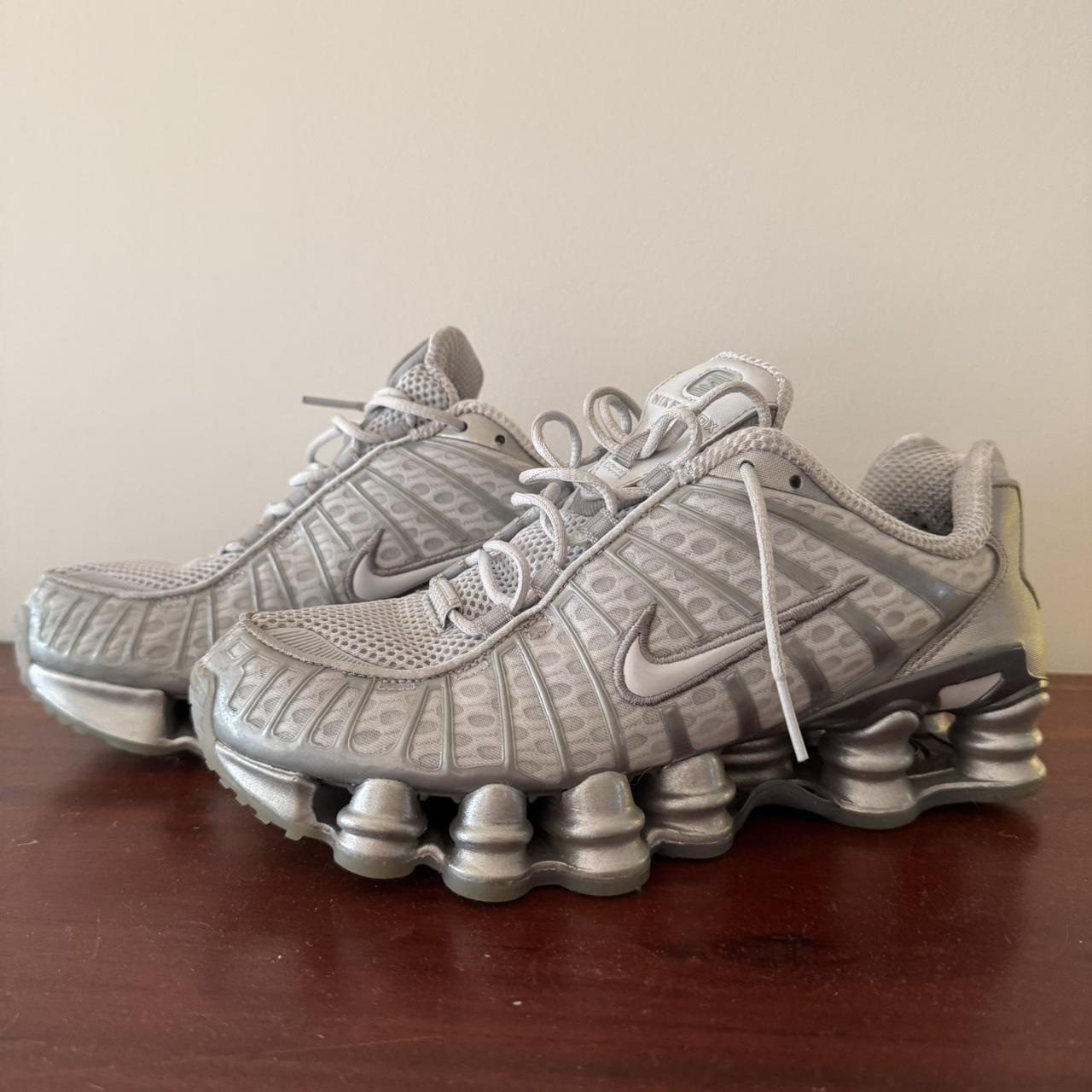 selling grey shox’s women’s 8!! worn only a handful... | Depop