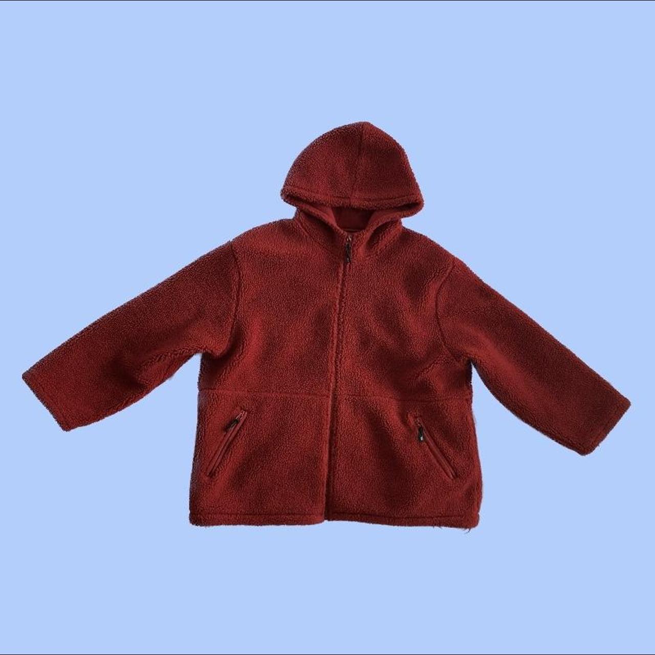 Oversized red fluffy coat Good used condition... - Depop