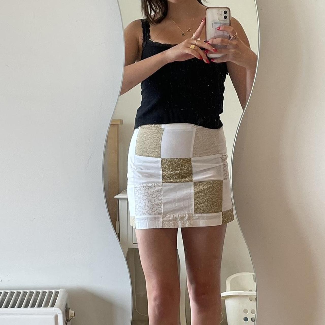 Urban renewal patchwork mini skirt #reworked... - Depop