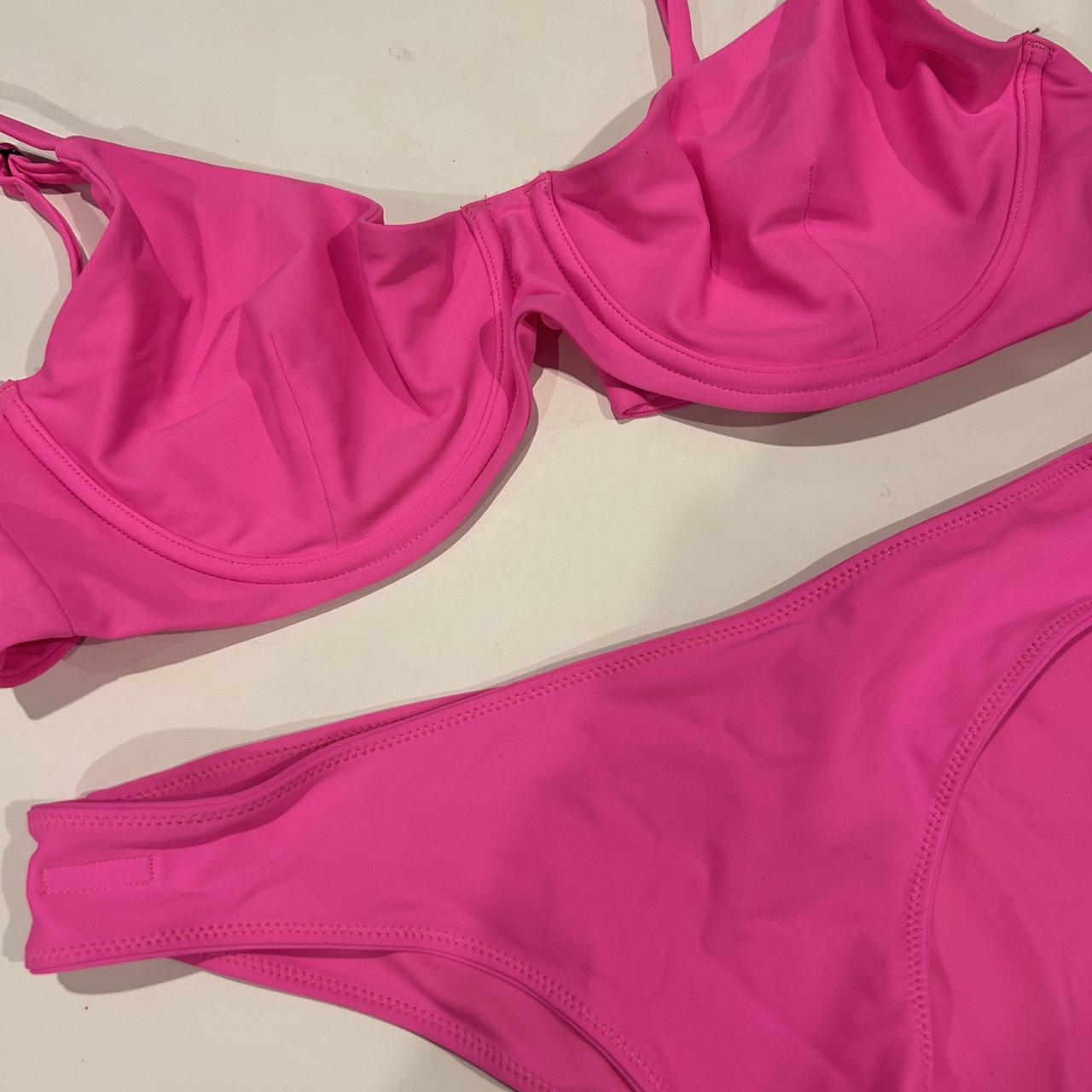 Blackbough Swim Bright Pink Underwire Bikini #swim... - Depop