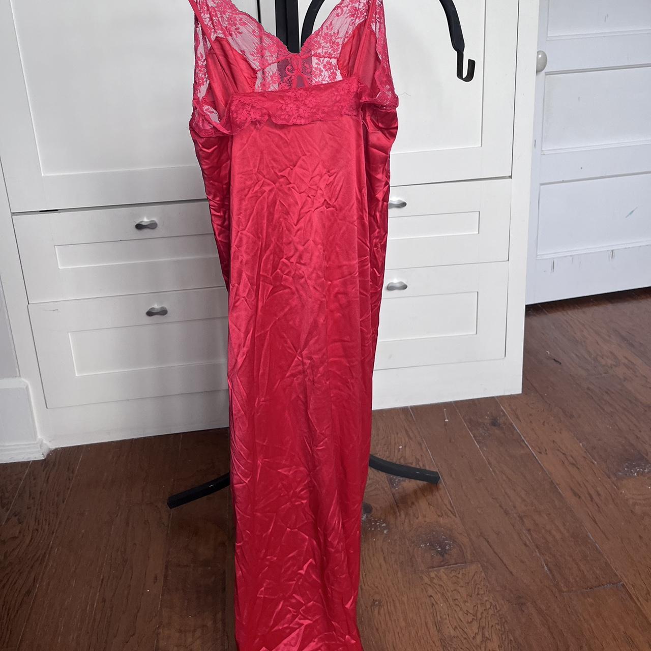 Vintage JCpenney long red slip dress Women’s:... - Depop
