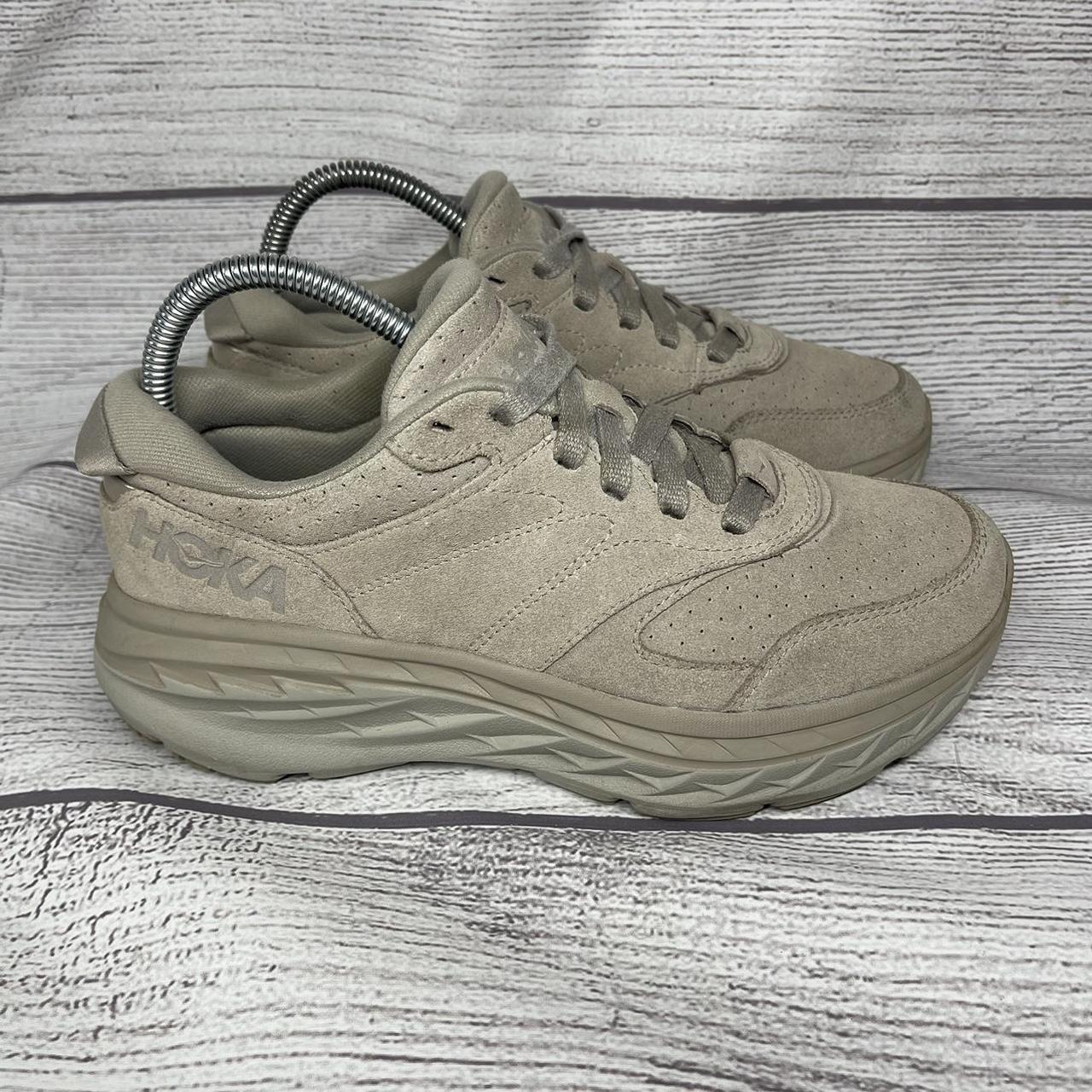 Hoka One One Women's Tan and Cream Trainers | Depop