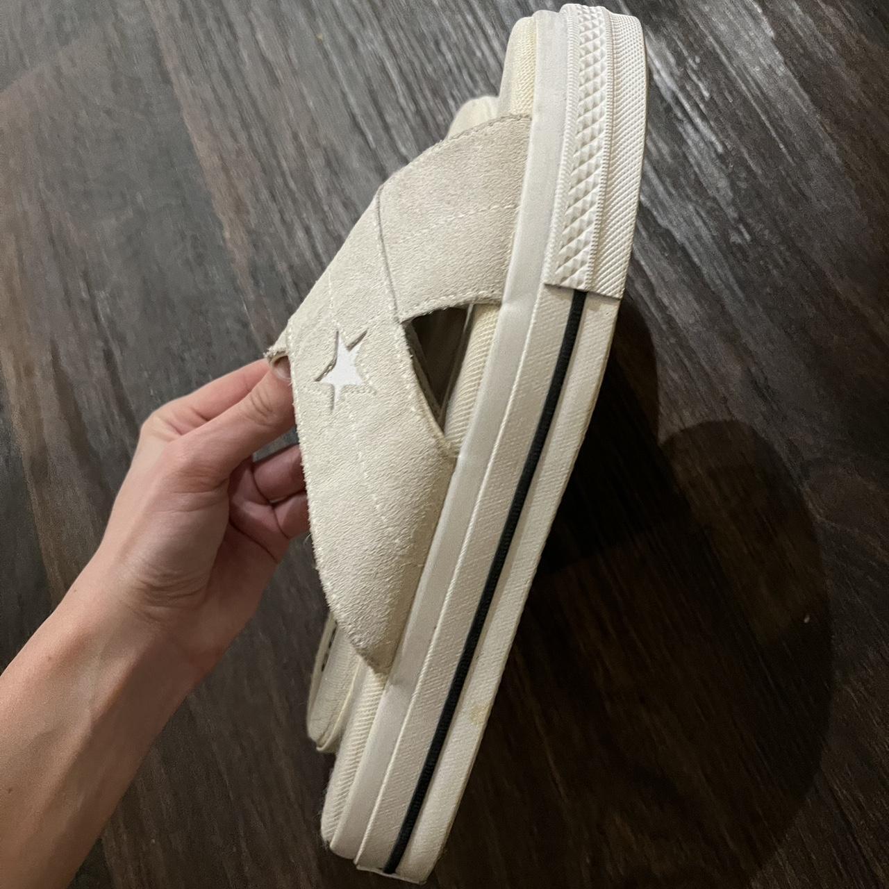 Converse flip flop sandal slides ! Y2k Beige / tan /... | Depop