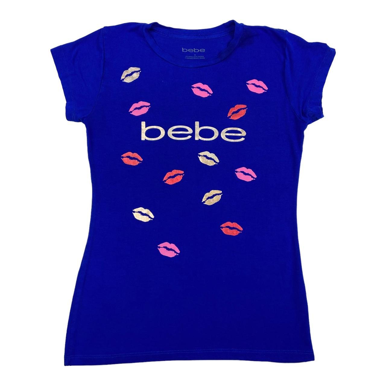 Bebe tee 💋 Gorgeous y2k Bebe royal blue lip stain... - Depop