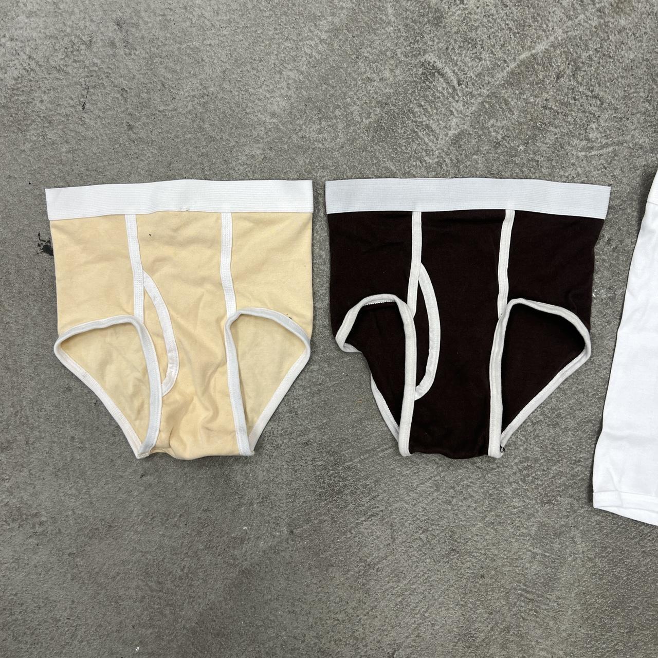 Men's White and Black Boxers-and-briefs | Depop