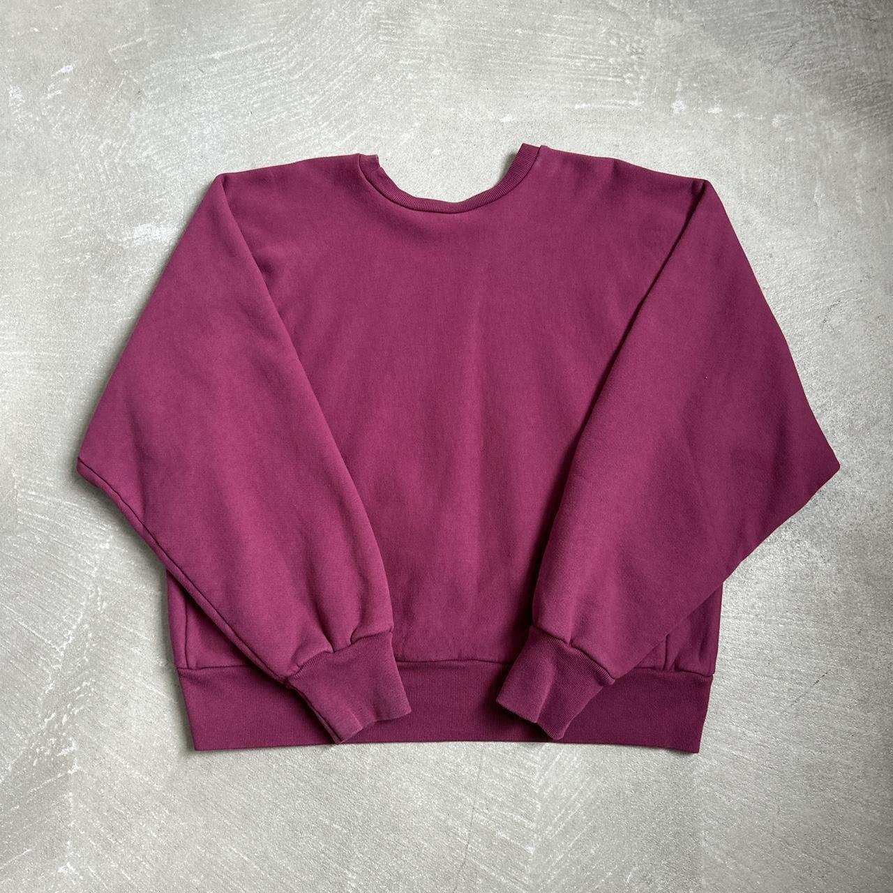 LAAC274- BURGUNDY SAMPLE PUFFY HEAVY FLEECE PULLOVER... - Depop