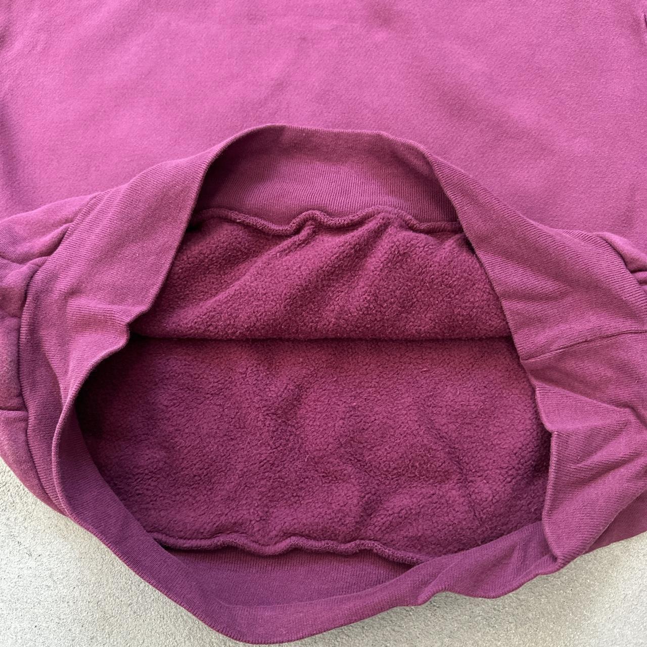 LAAC274- BURGUNDY SAMPLE PUFFY HEAVY FLEECE PULLOVER... - Depop