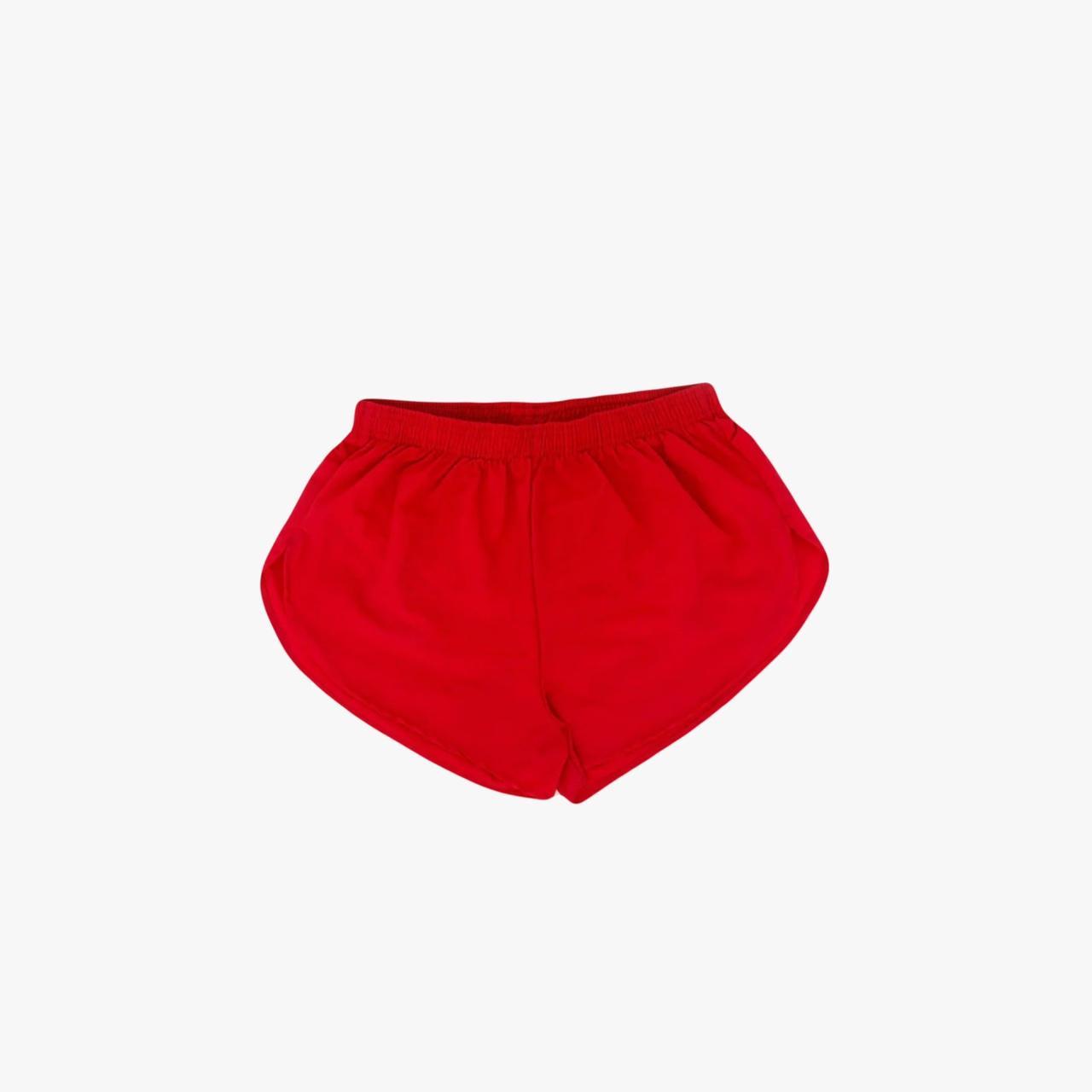 LAA3701 - NYLON RED TAFFETA SHORTS *NO FLAWS *... - Depop
