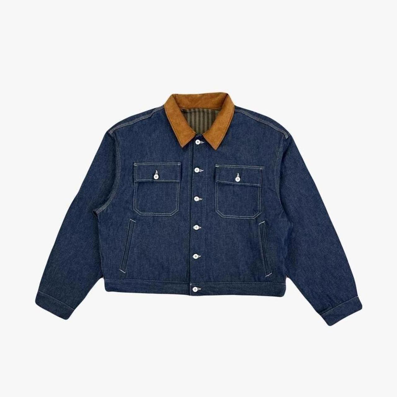 LAA7358 - SAMPLE RAW DARK DENIM JACKET *LINE WITH... - Depop