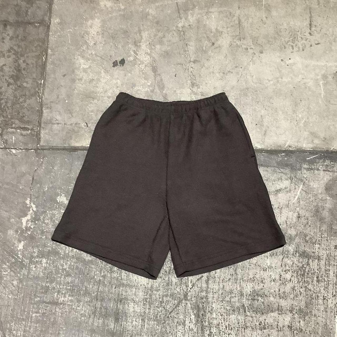 LAA5462 - SAMPLE BLACK LOOP TERRY FLEECE SHORT WITH... - Depop