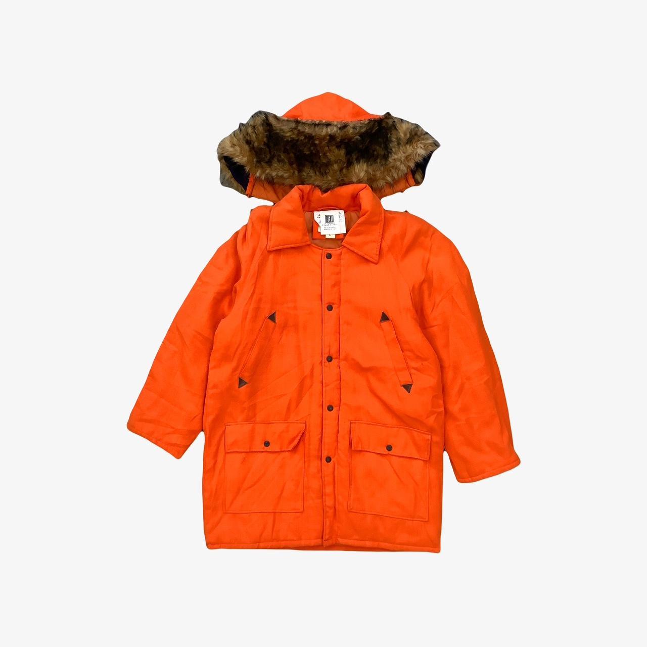 LAA22- SAMPLE VTG NEON ORANGE HOODED SAILORS... - Depop