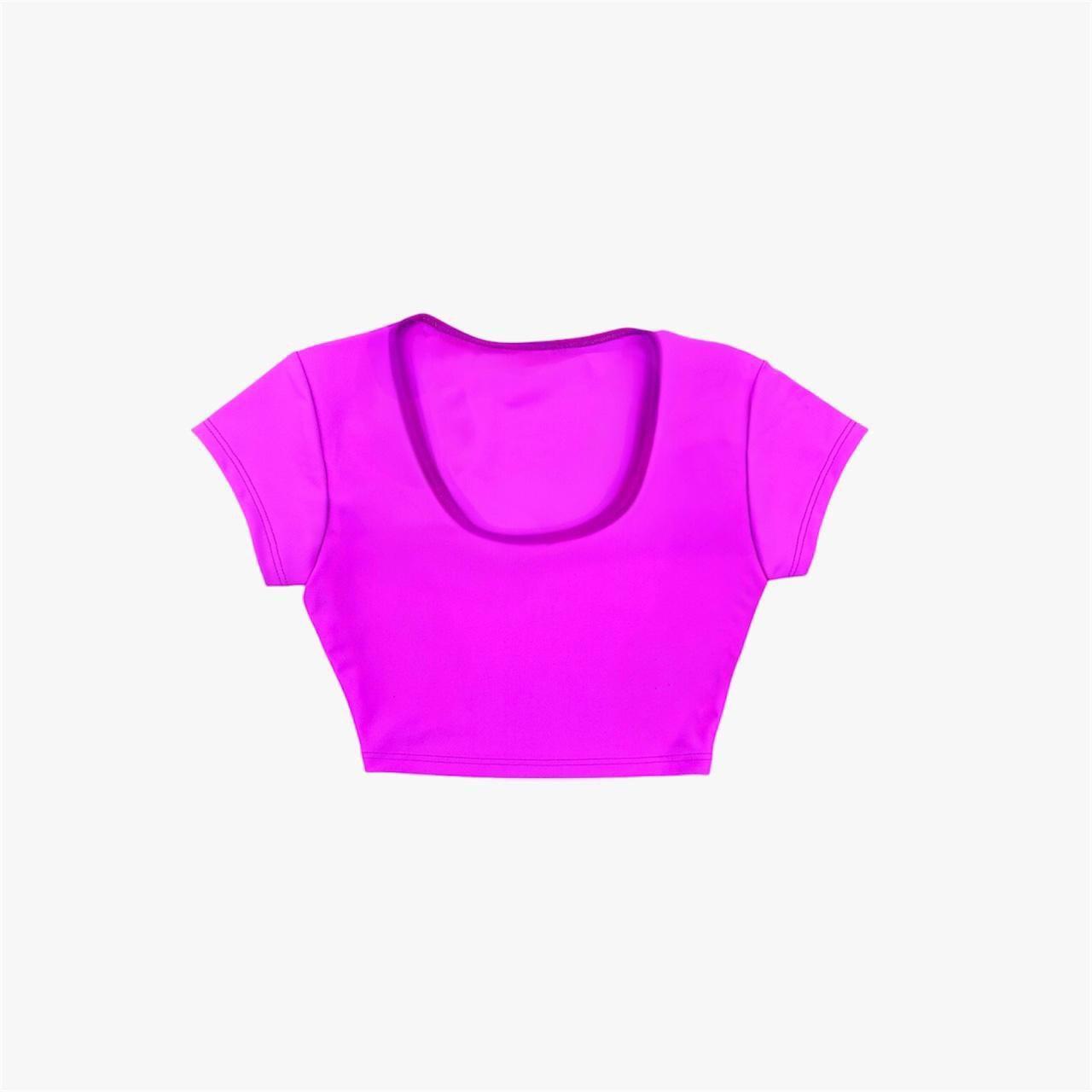 LAA1018 - SAMPLE RED VIOLET MICRO CROP TEE DARK... | Depop