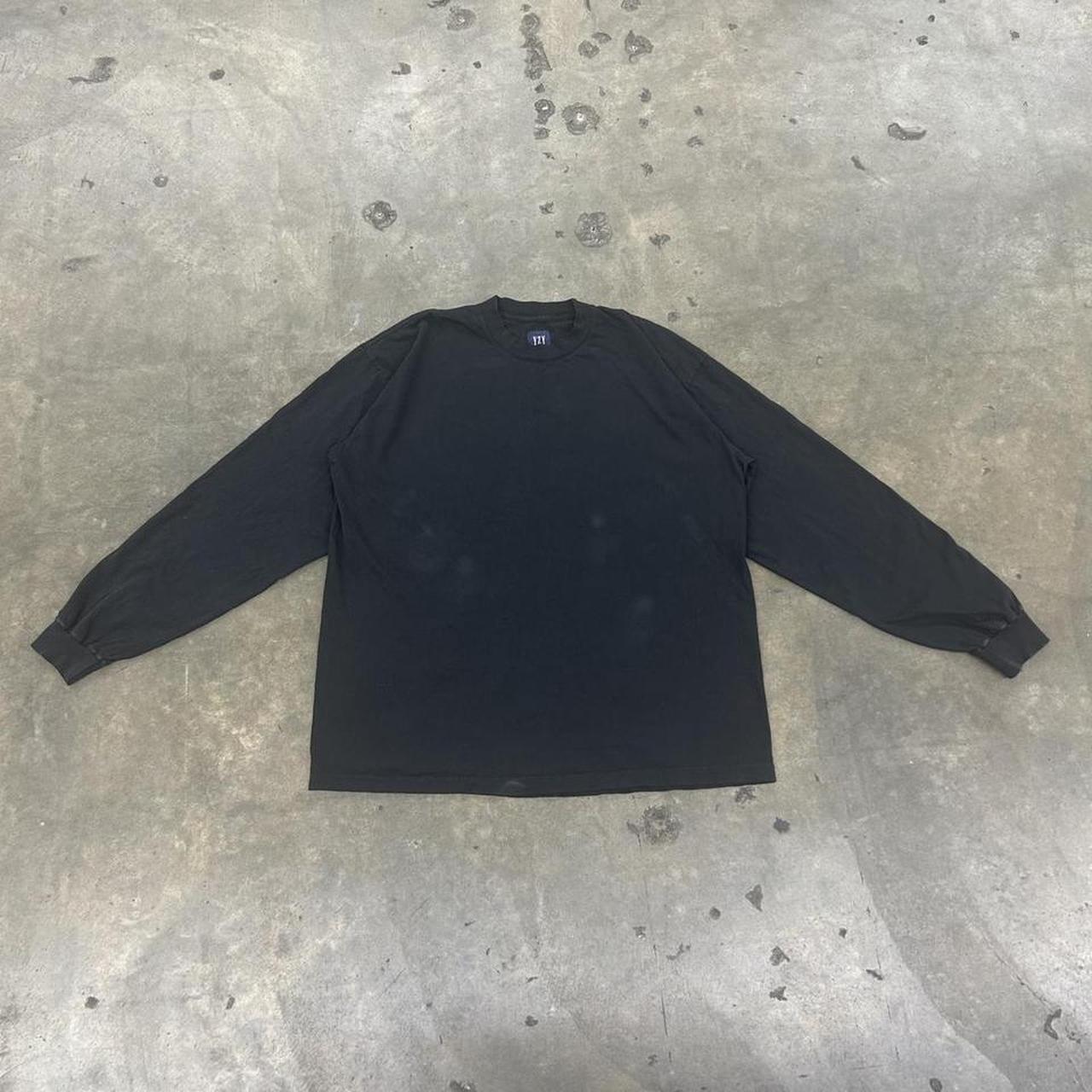 LAA7671- SAMPLE BLACK LONG-SLEEVE TEE DESIGN ON... | Depop