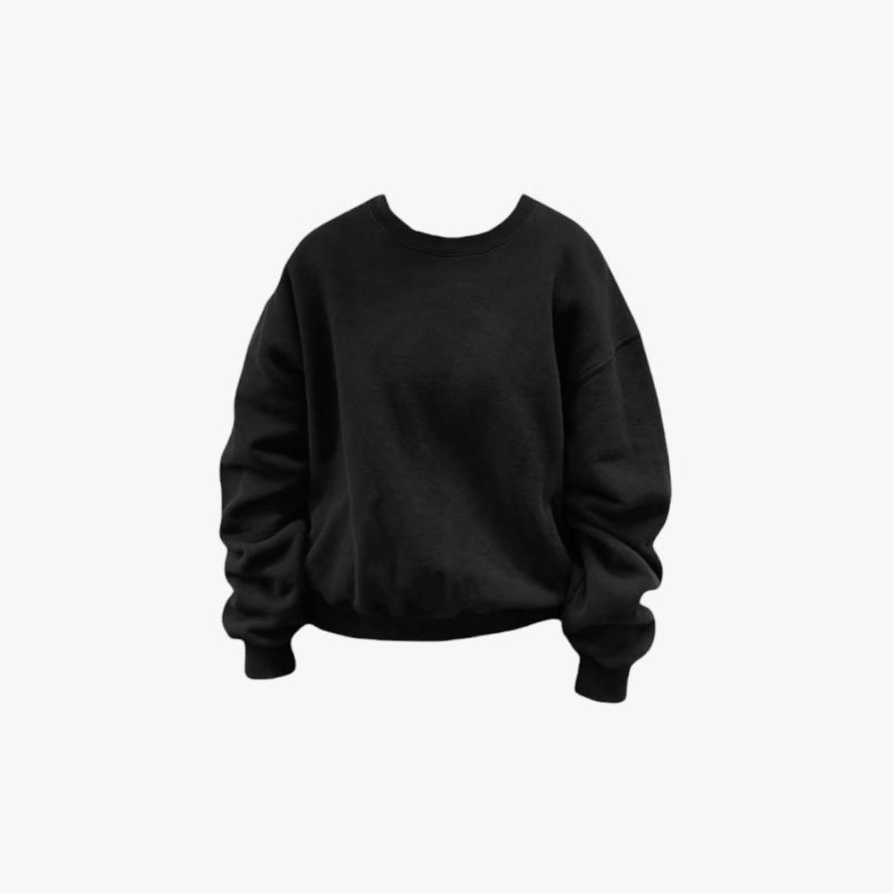 LAA3029 - SAMPLE BLACK SEMI PUFFY PULLOVER CREWNECK... | Depop