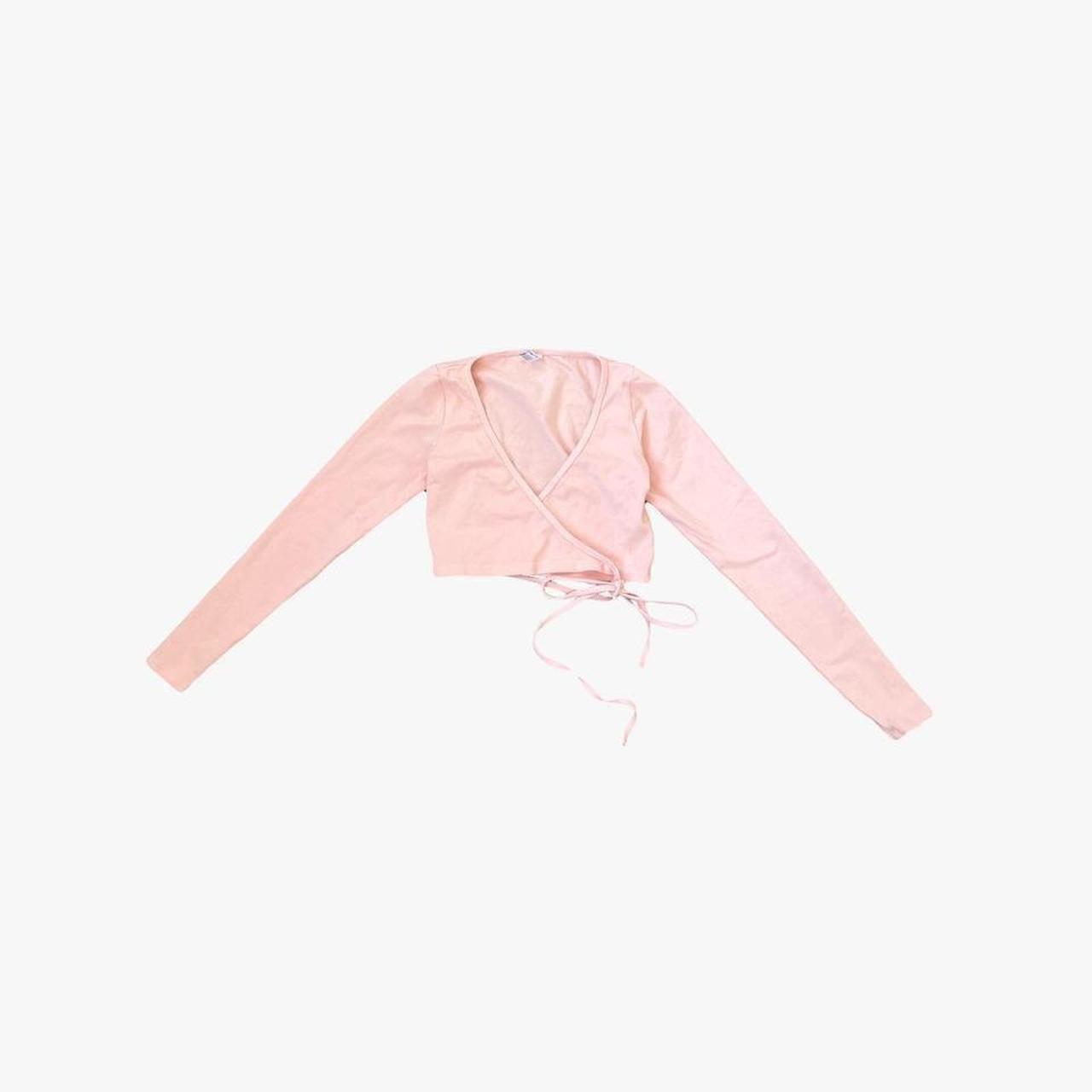 LAA3577 - SEASHELL PINK GARMENT DYE LONG SLEEVE WRAP... | Depop