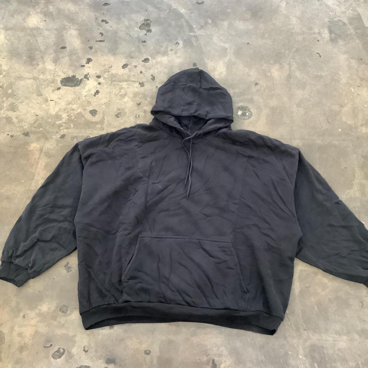 LAA0831 - SAMPLE OFF BLACK HOODED PULLOVER... | Depop