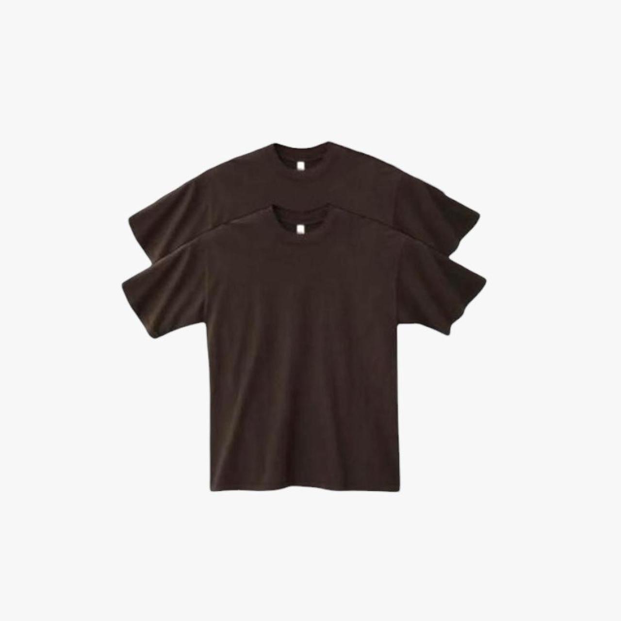 LAA3264 - PACK OF 2 CHOCOLATE GARMENT DYE T-SHIRTS ... | Depop