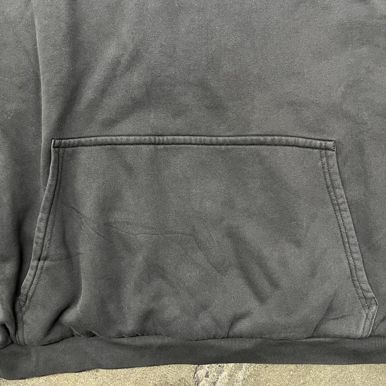 LAA2320 - IMPERFECT SAMPLE OFF BLACK HOODED PULLOVER... | Depop
