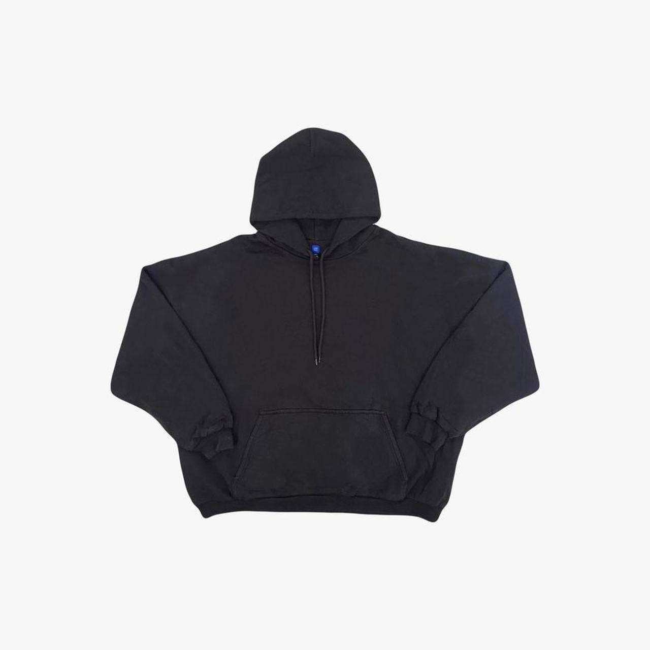 LAA7096 - IMPERFECT SAMPLE OFF BLACK HOODED PULLOVER... | Depop