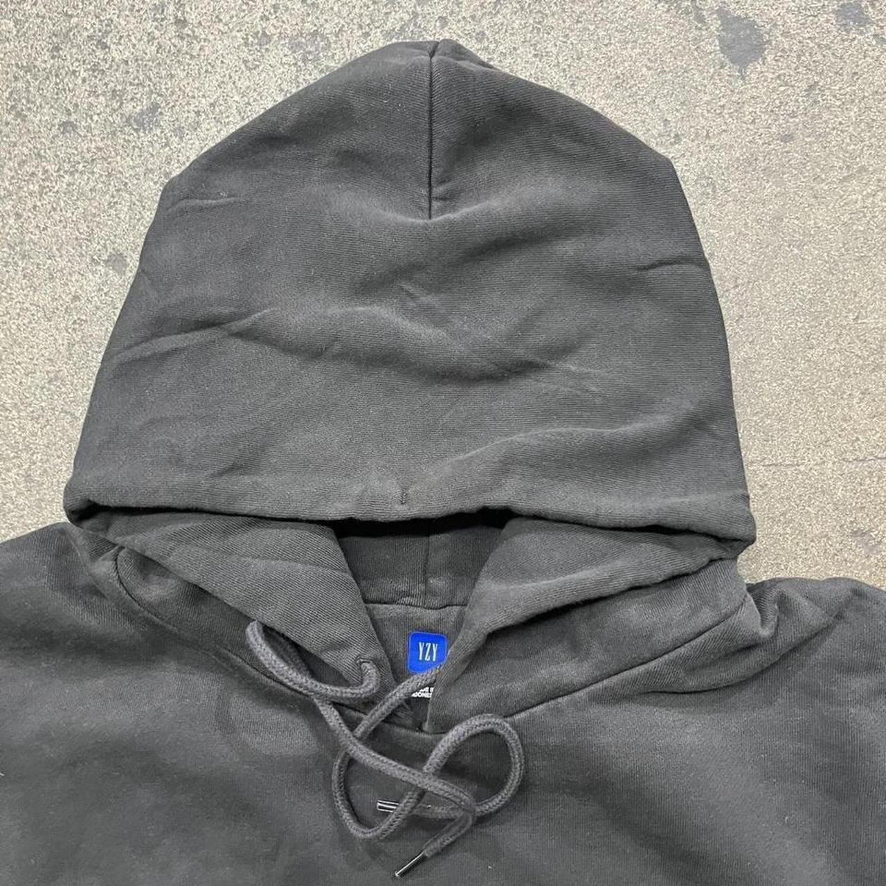 LAA7096 - IMPERFECT SAMPLE OFF BLACK HOODED PULLOVER... | Depop