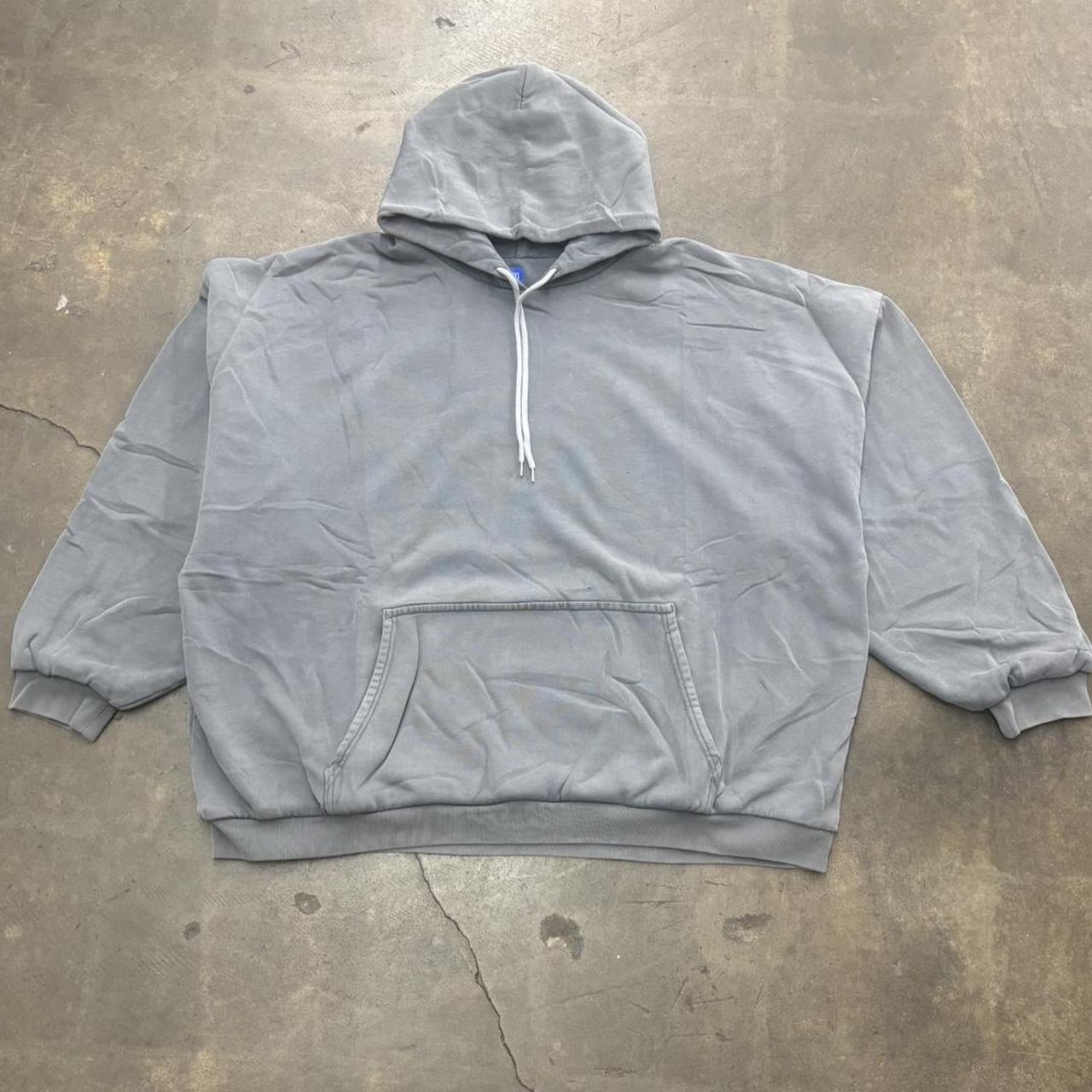 LAA3182 - IMPERFECT SAMPLE GREY HOODED PULLOVER... | Depop