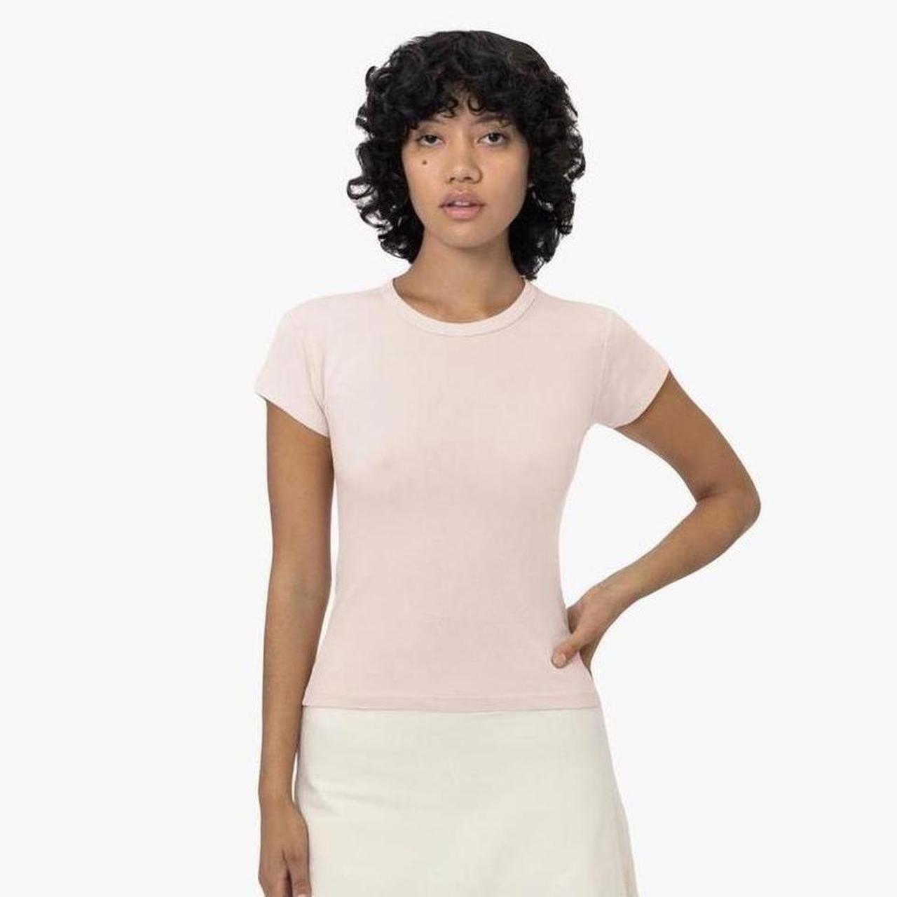 LAA1201 - SEASHELL PINK GARMENT DYE CAP SLEEVE BABY... | Depop