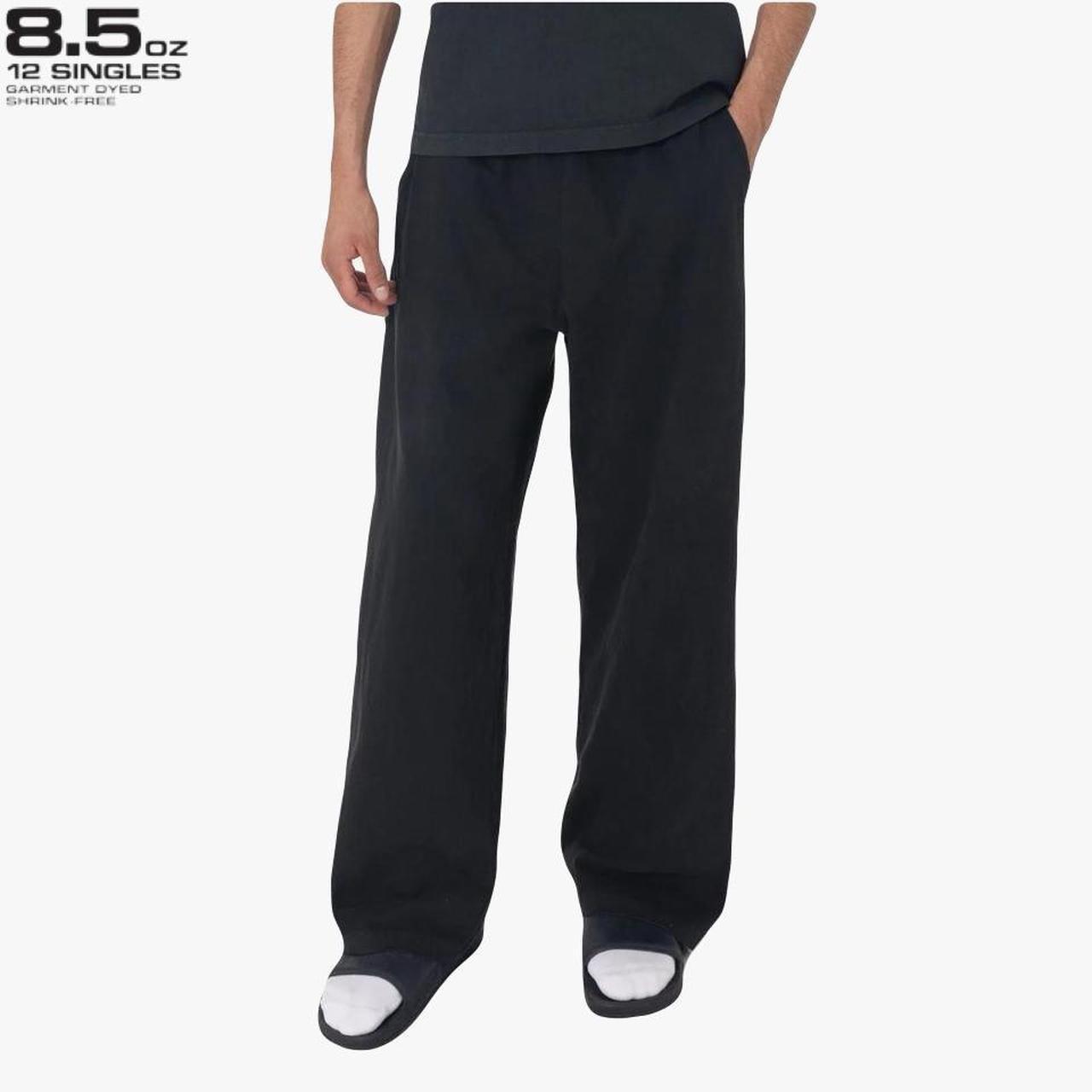 LAA1630 - IMPERFECT BLACK MEN'S HEAVY JERSEY WIDE... | Depop