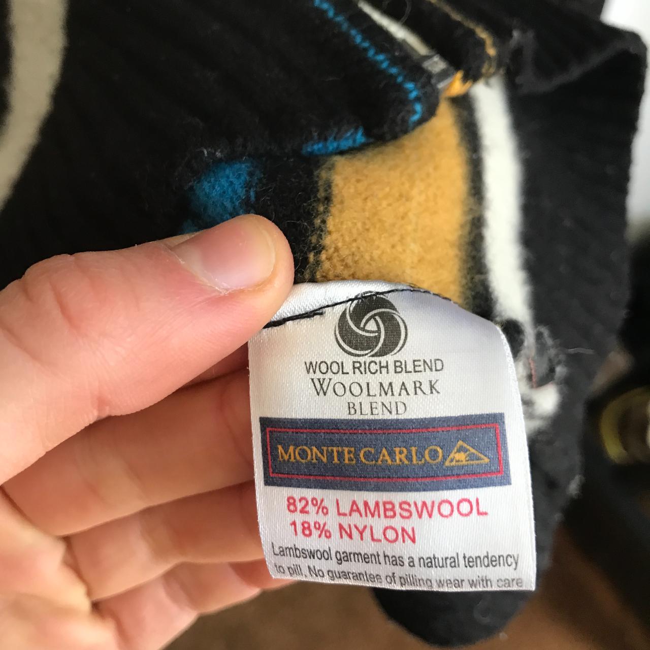 Monte Carlo Lambswool/woolmark blend zip up sweater - Depop