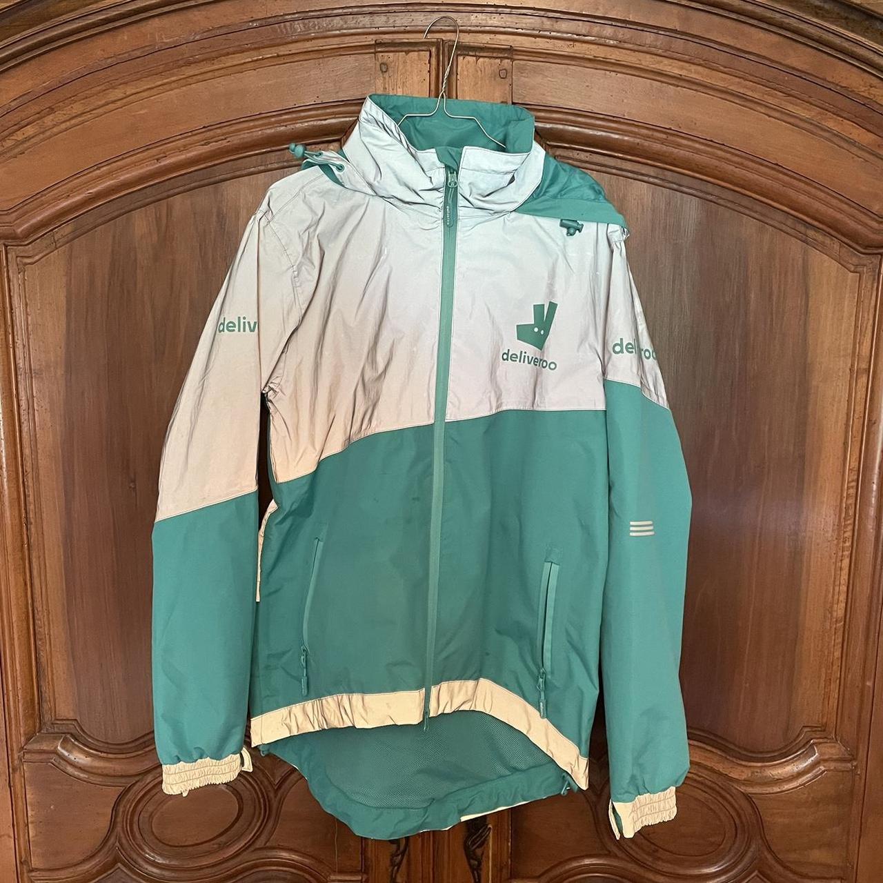 Waterproof Windproof Deliveroo Raincoat - Depop