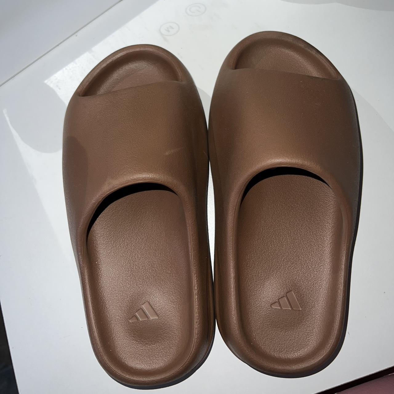 yeezy slides color flax, no flaws just don’t have... - Depop