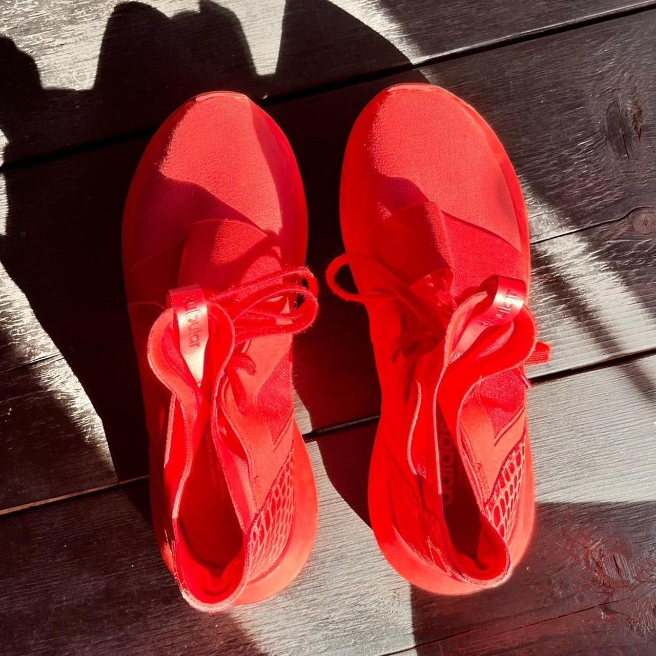 Adidas Women's Red Trainers | Depop