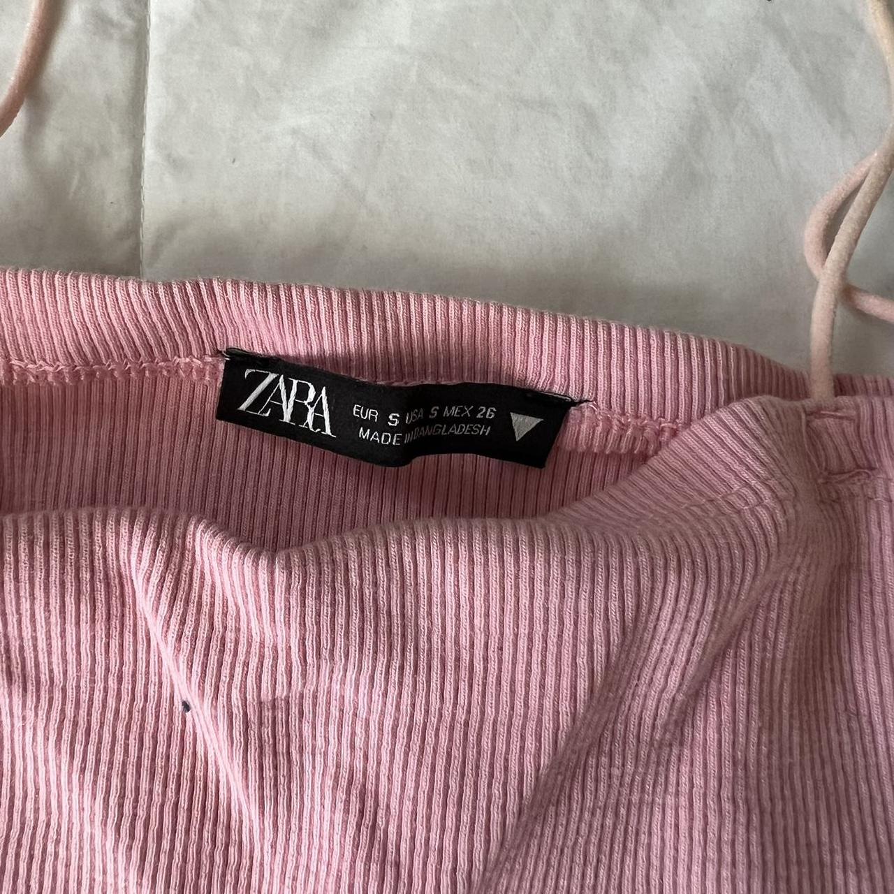 baby pink zara basic tank 🩰 - size small - ribbed... - Depop