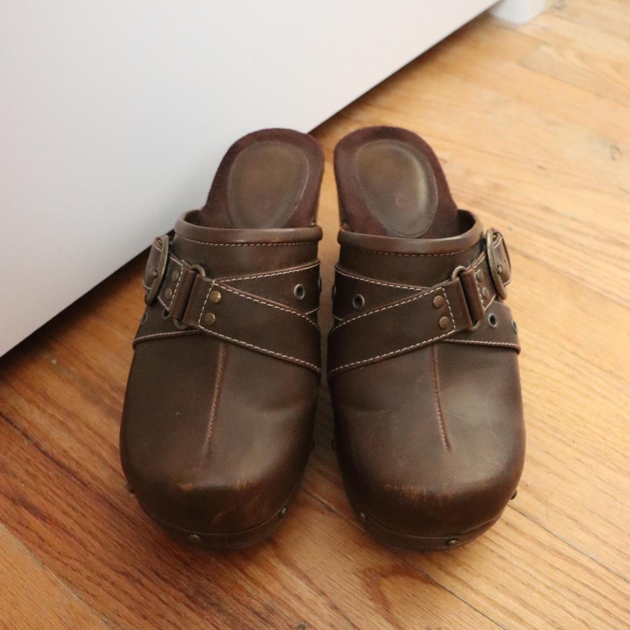 Bongo vintage brown clogs Vintage brown clog with... - Depop