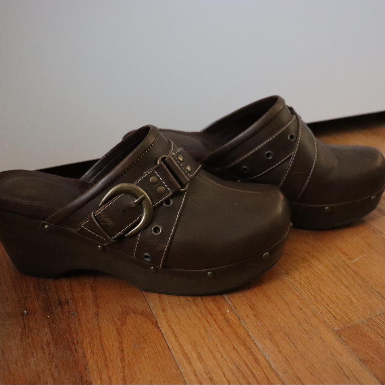 Bongo vintage brown clogs Vintage brown clog with... - Depop