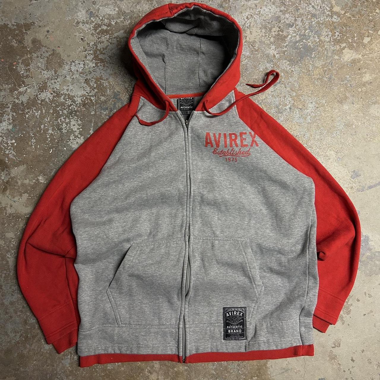 Vintage Early 2000's AVIREX Zip Up Hoodie No... - Depop