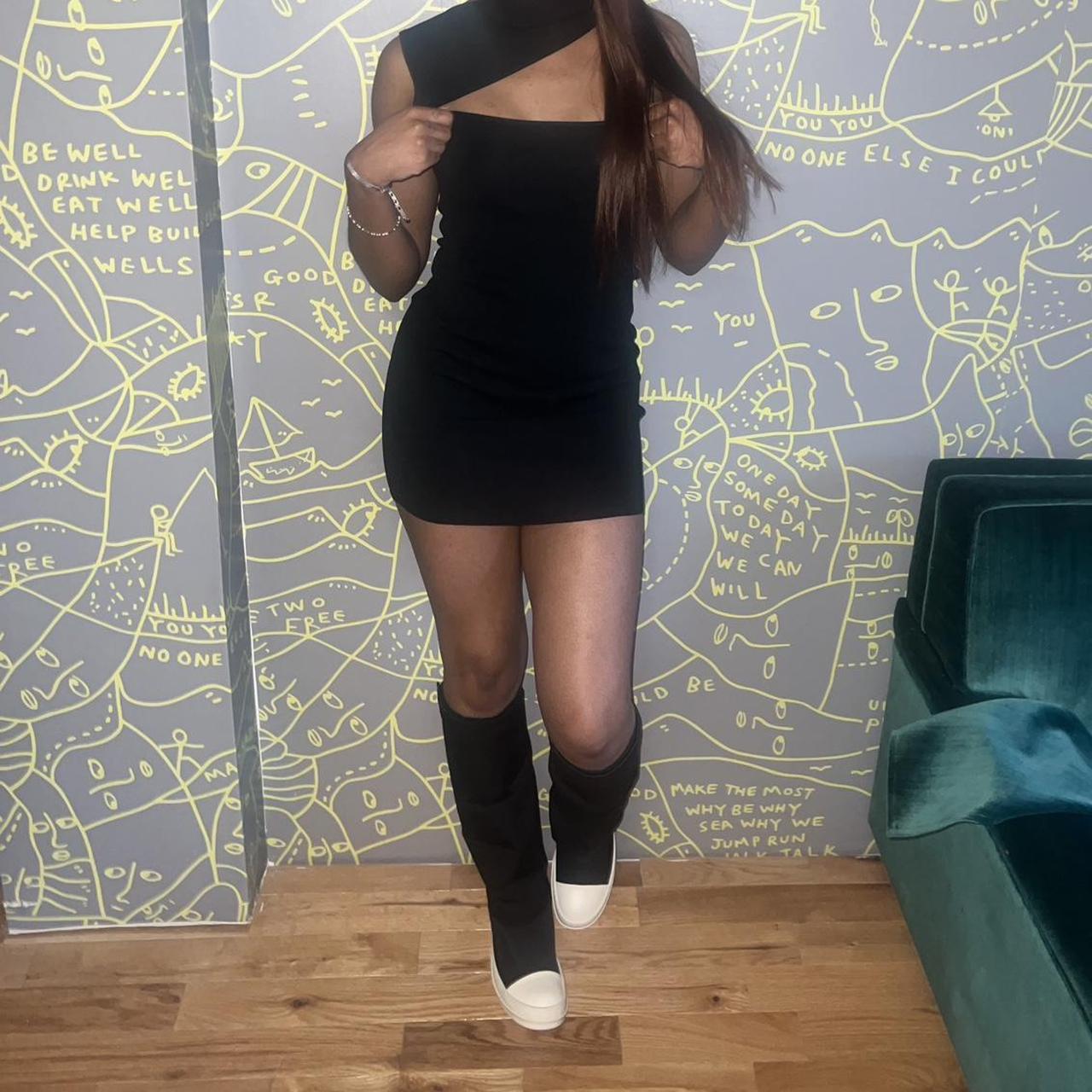 black cutout dress wore for 5 hrs will send with tags - Depop