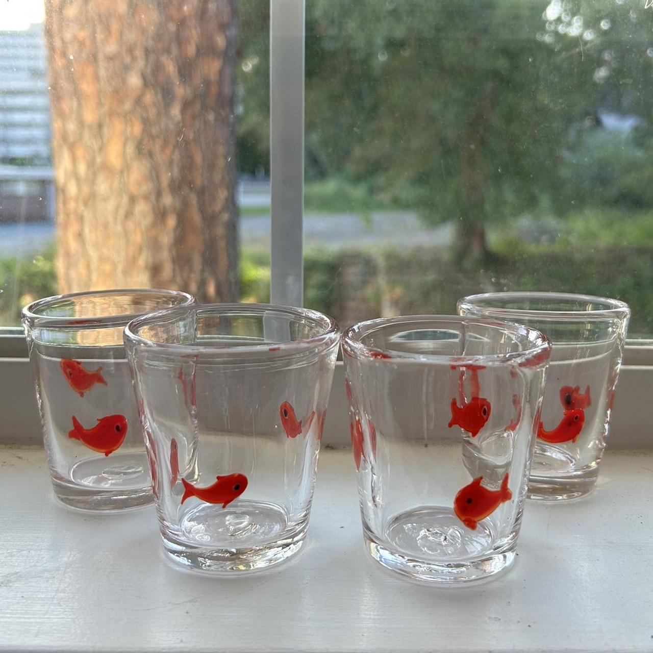 Set of 4 fish shot glasses. Vintage. Perfect... - Depop
