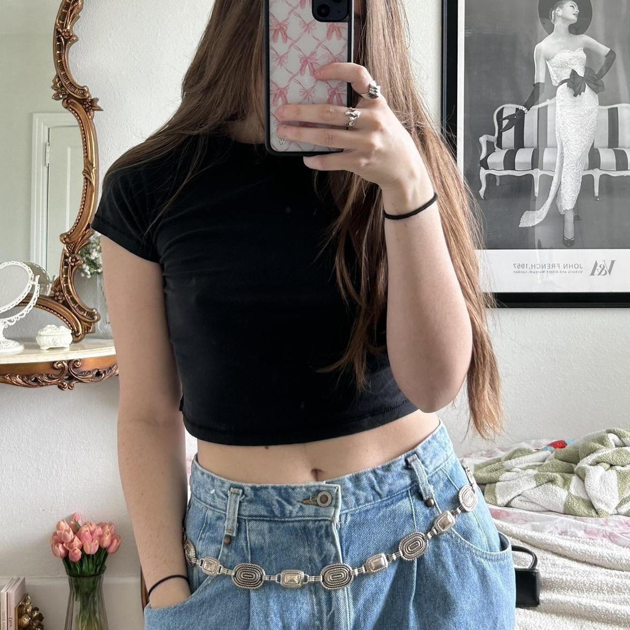 Cutie vintage silver metal chain belt. Slight... - Depop