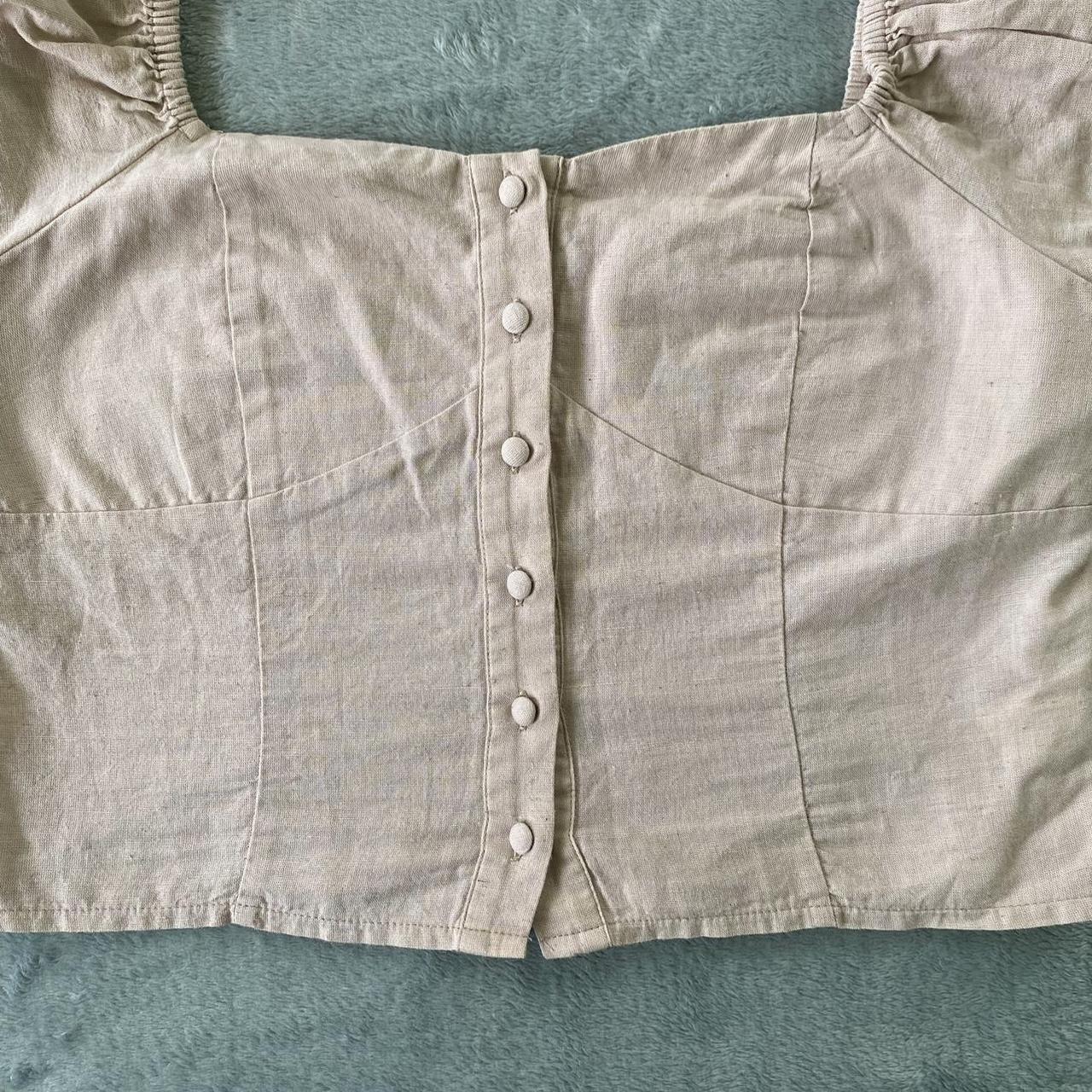 Cream Crop Top by Madame really pretty top very... - Depop