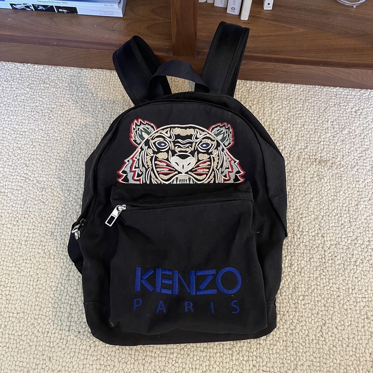 Kenzo Backpack w/ Front Zip Pocket and Inner Zip... - Depop