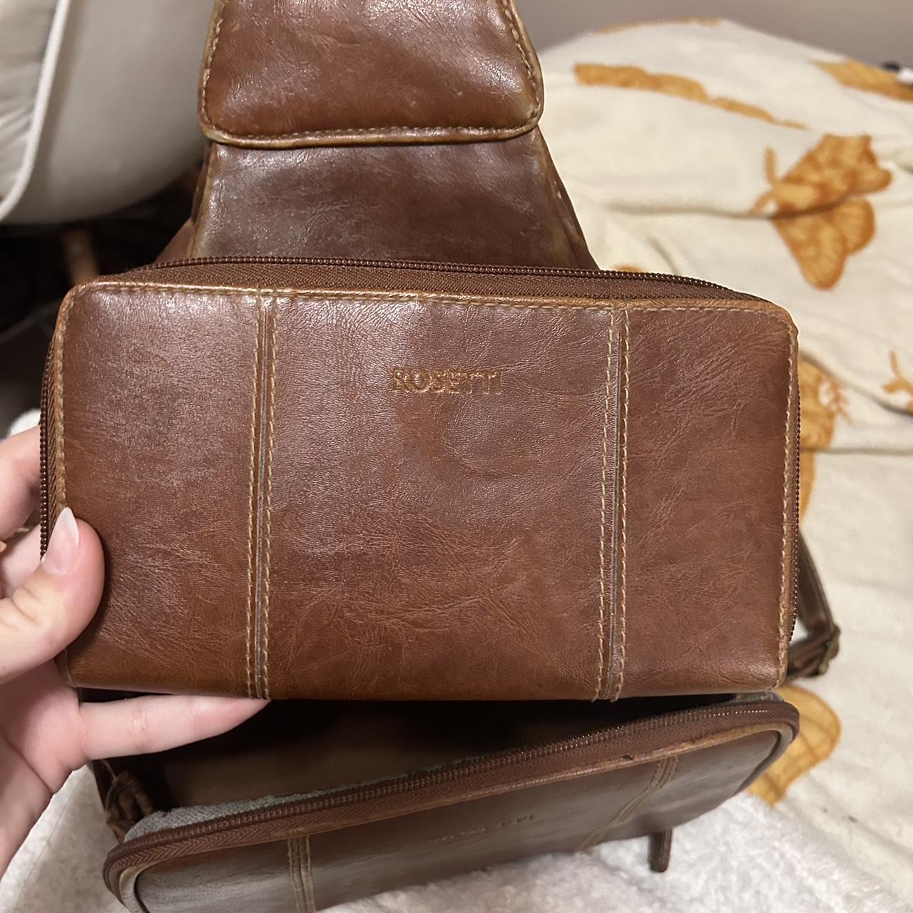 Rosetti leather backpack with matching wallet ... - Depop