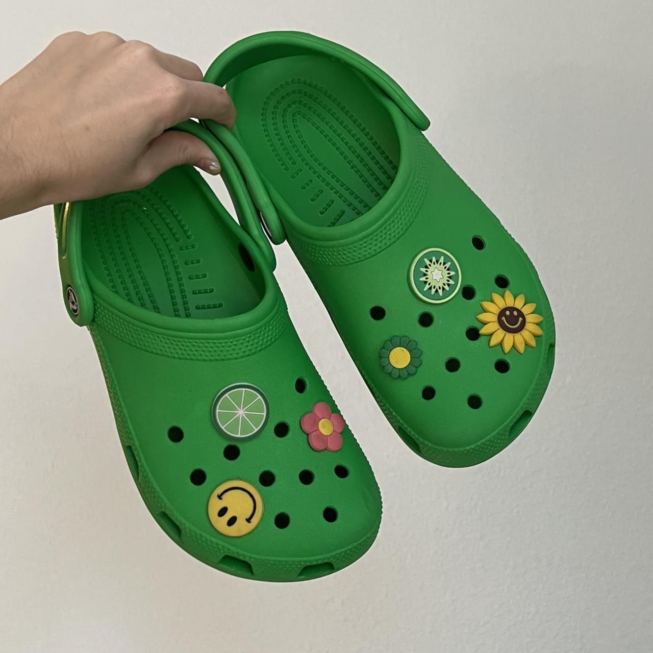 Crocs Women's Green Clogs | Depop
