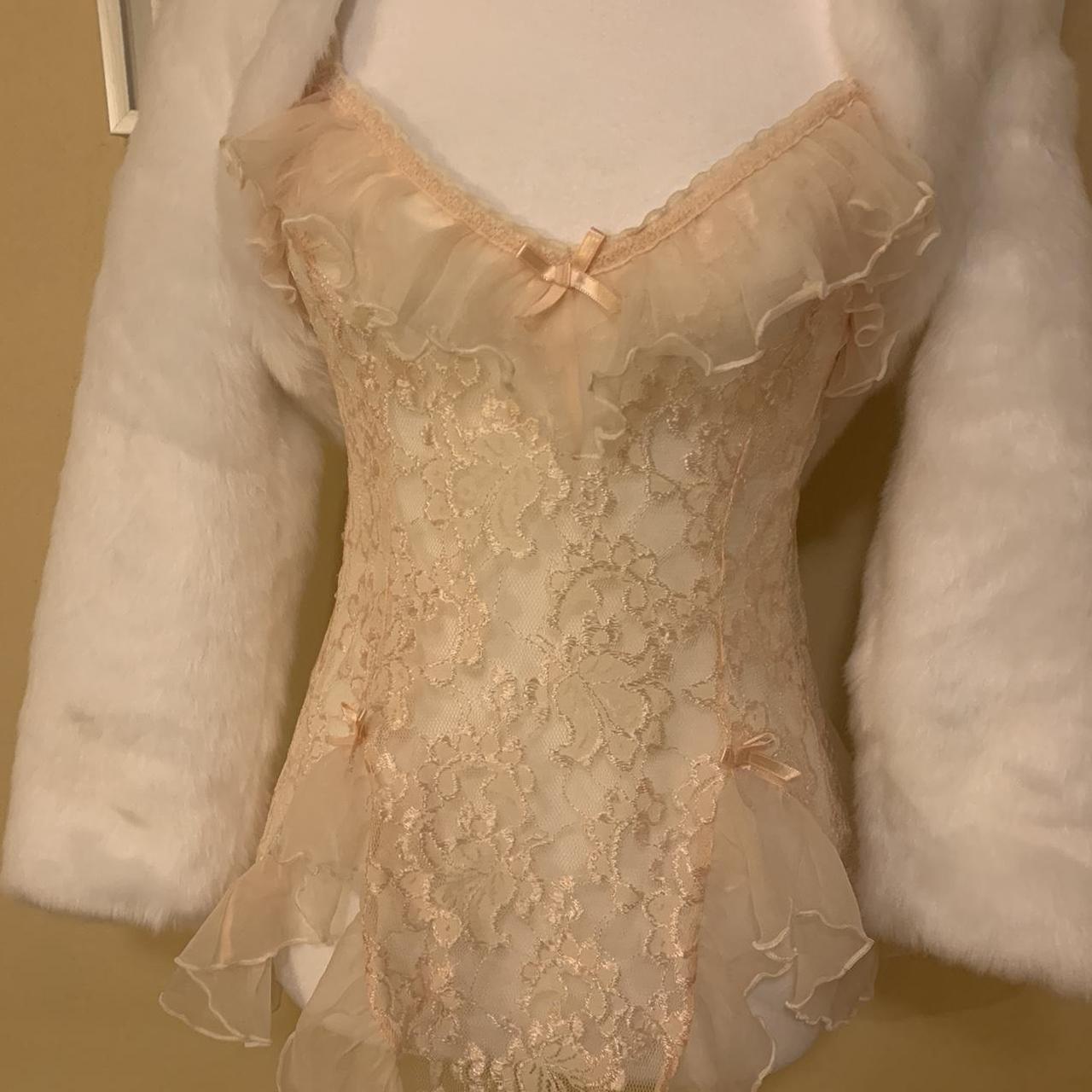 Sheer Lace ruffle tank top | Depop