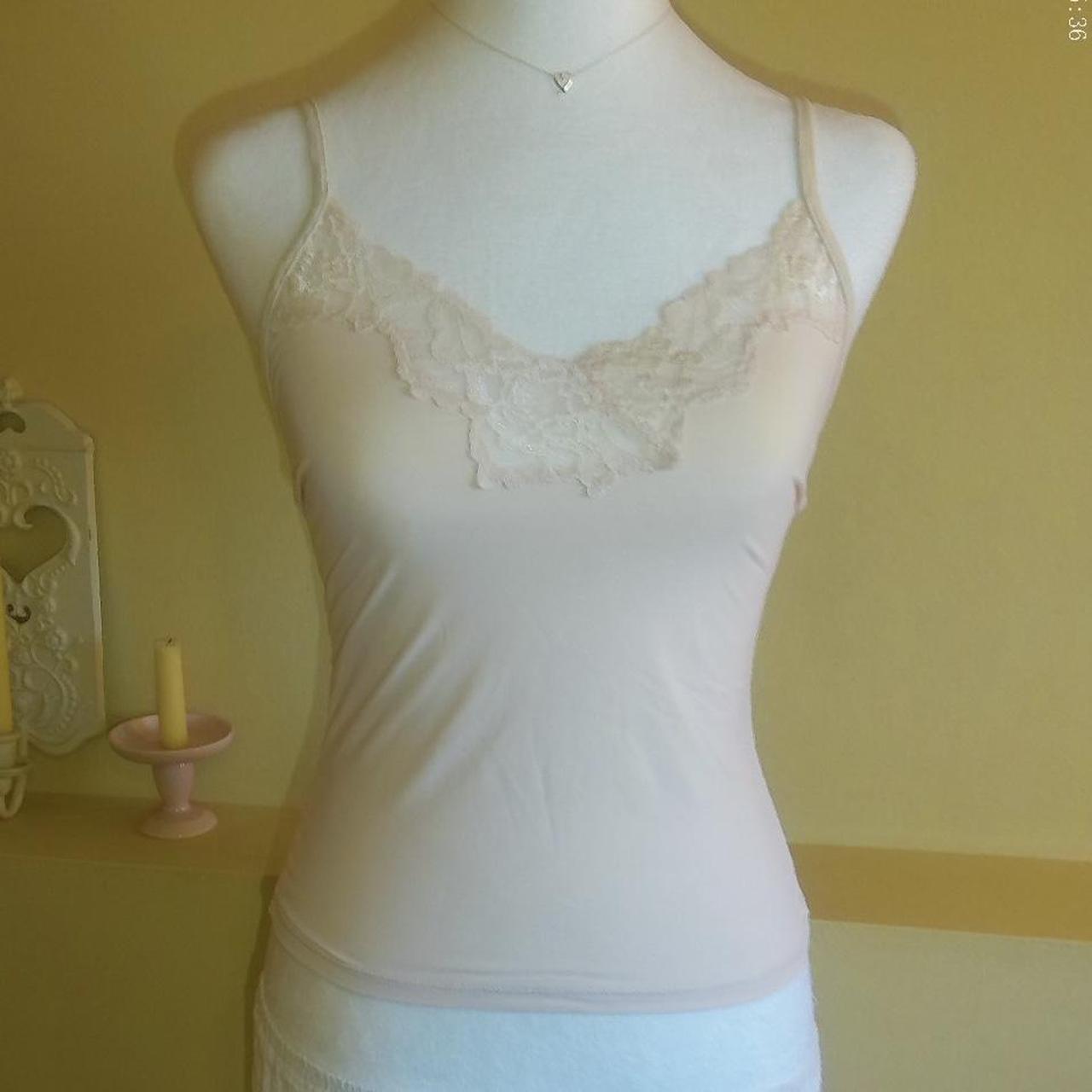 Light pink lace cami 🩰 coquette lace cami perfect... | Depop