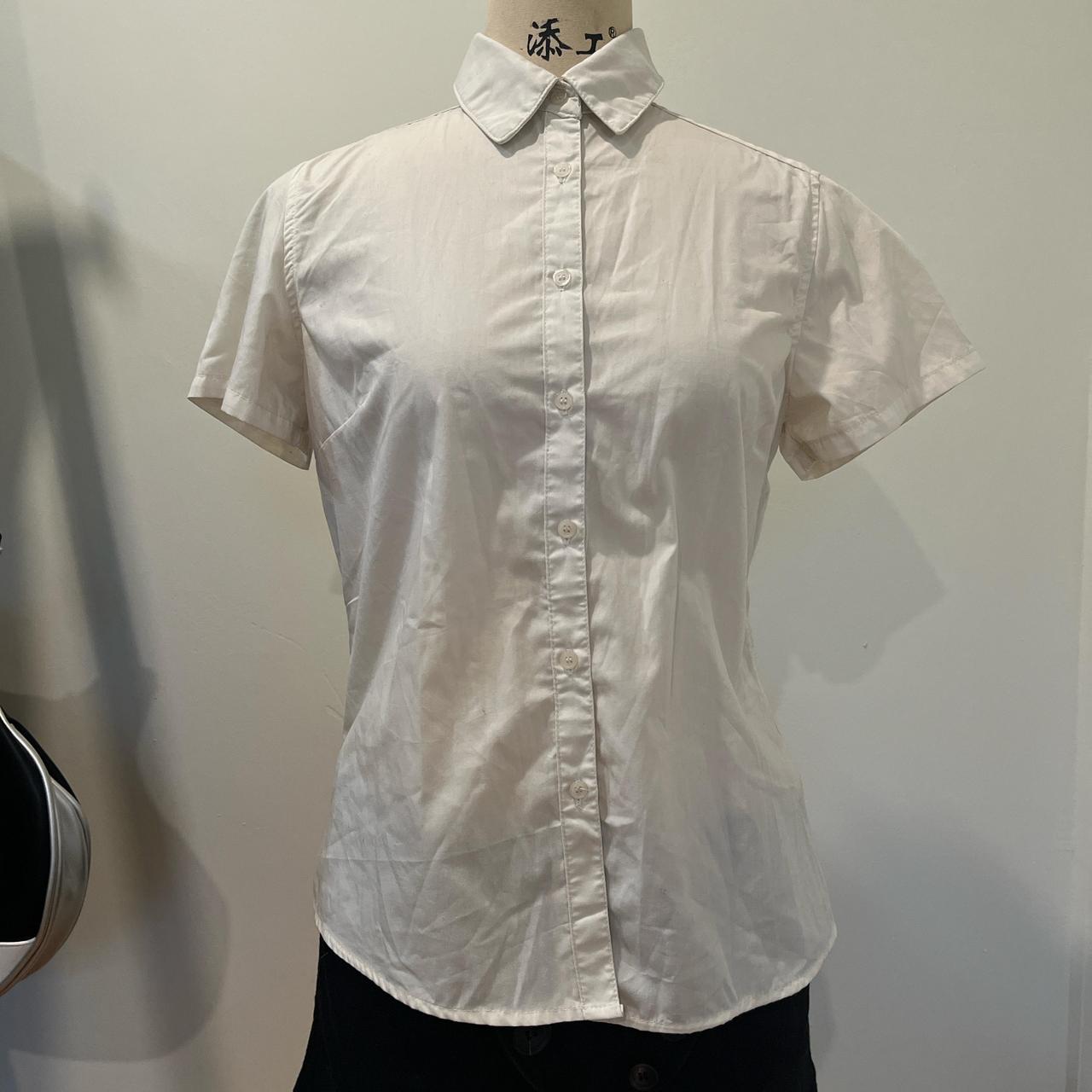 Bodyline off-white uniform shirt Size: medium Worn... - Depop