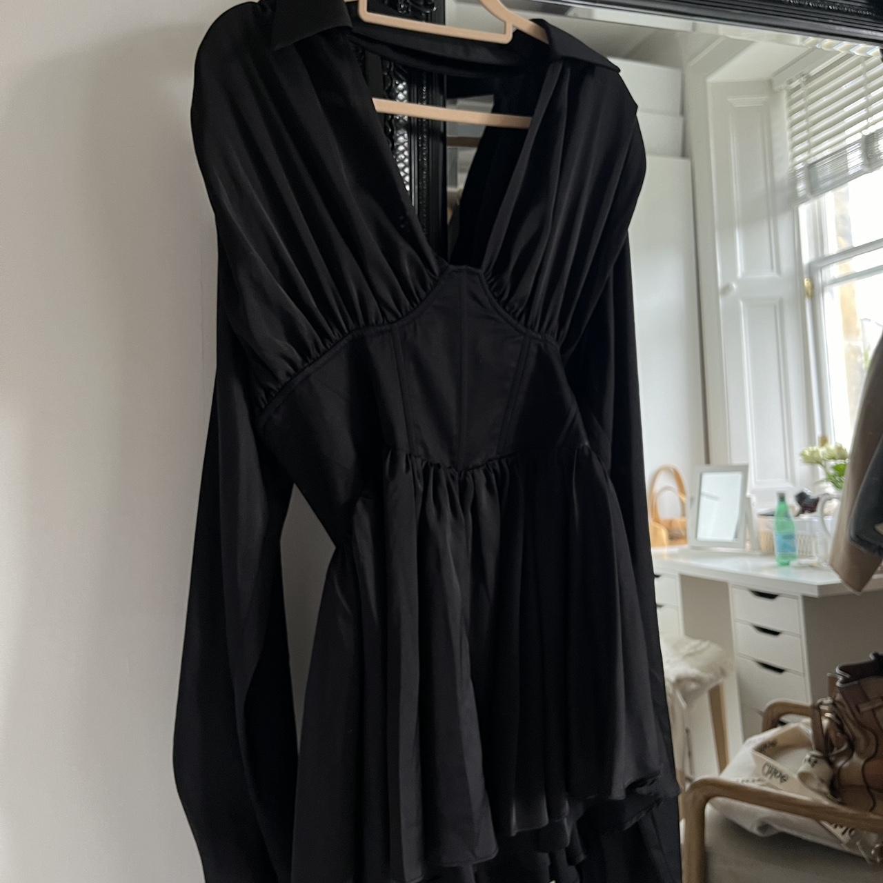 ASOS floaty black dress with back detail scooped.... - Depop